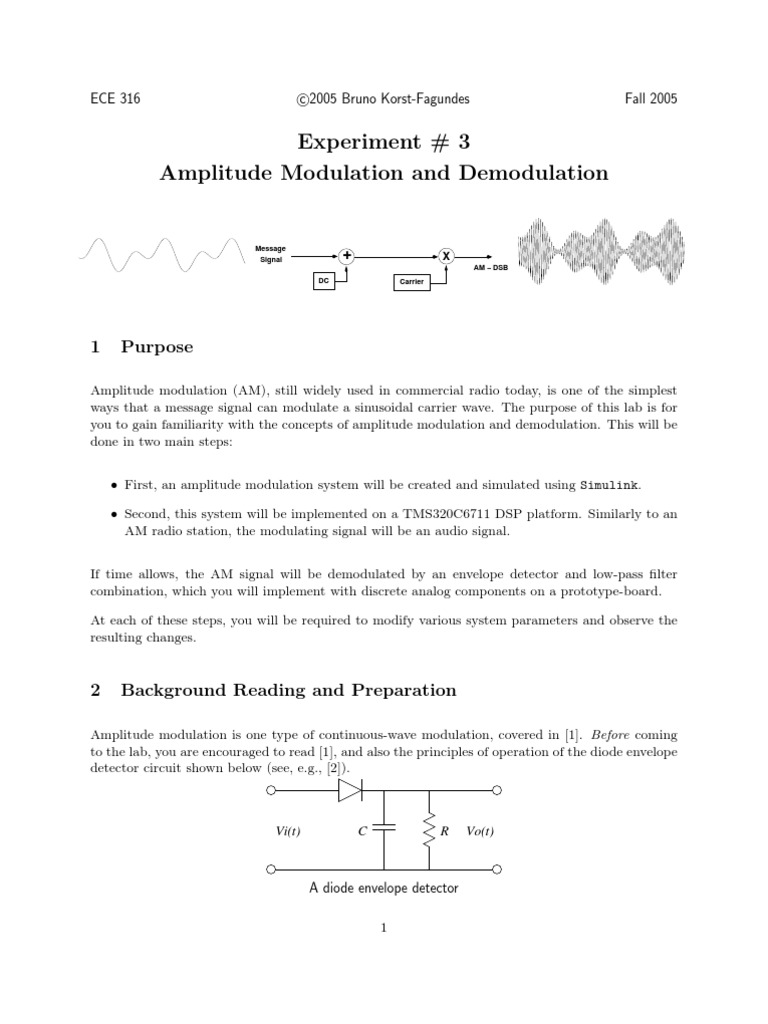 Am | PDF | Detector (Radio) | Modulation