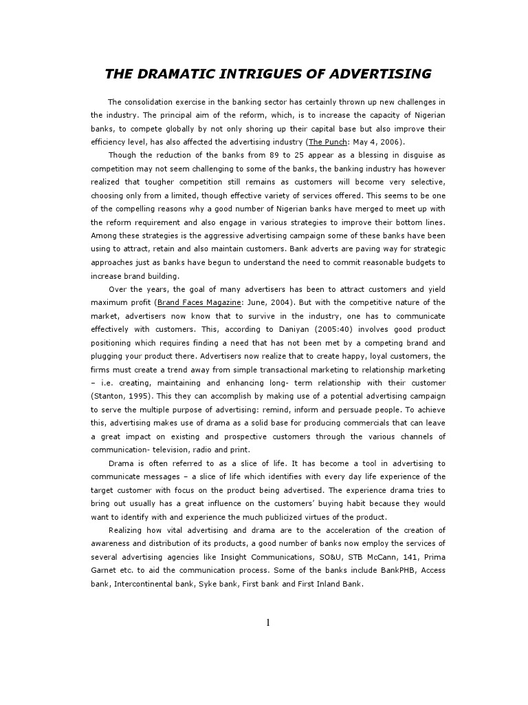 The Role of Drama in Advertising | PDF | Advertising | Brand