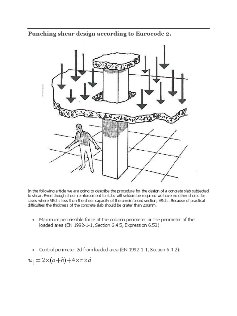 Punching Shear Design According To Eurocode 2 | PDF | Civil Engineering ...