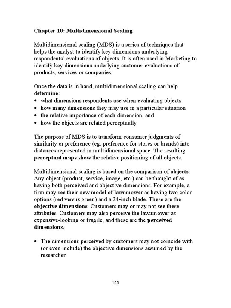 Multidimensional Scaling in Marketing | PDF | Business | Computers