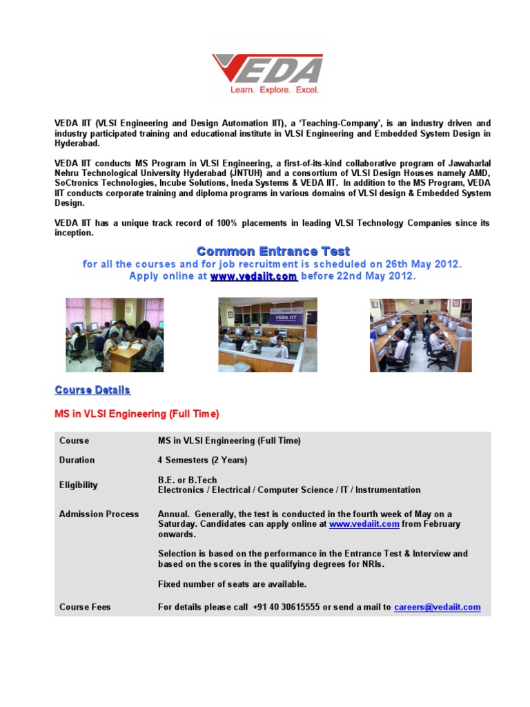 VEDA IIT Course Details - 2012 | PDF | University And College Admission ...