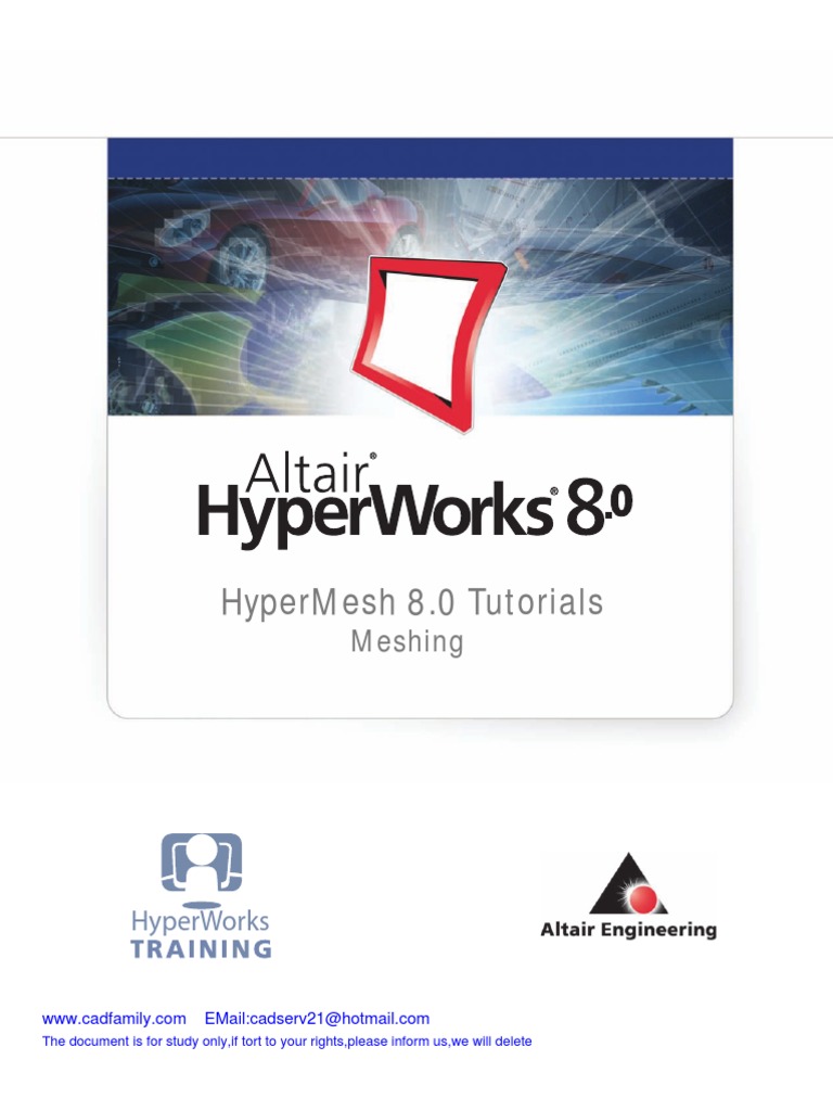 Altair Hyperworks Hypermesh 8 - 0 Tutorial Meshing | PDF
