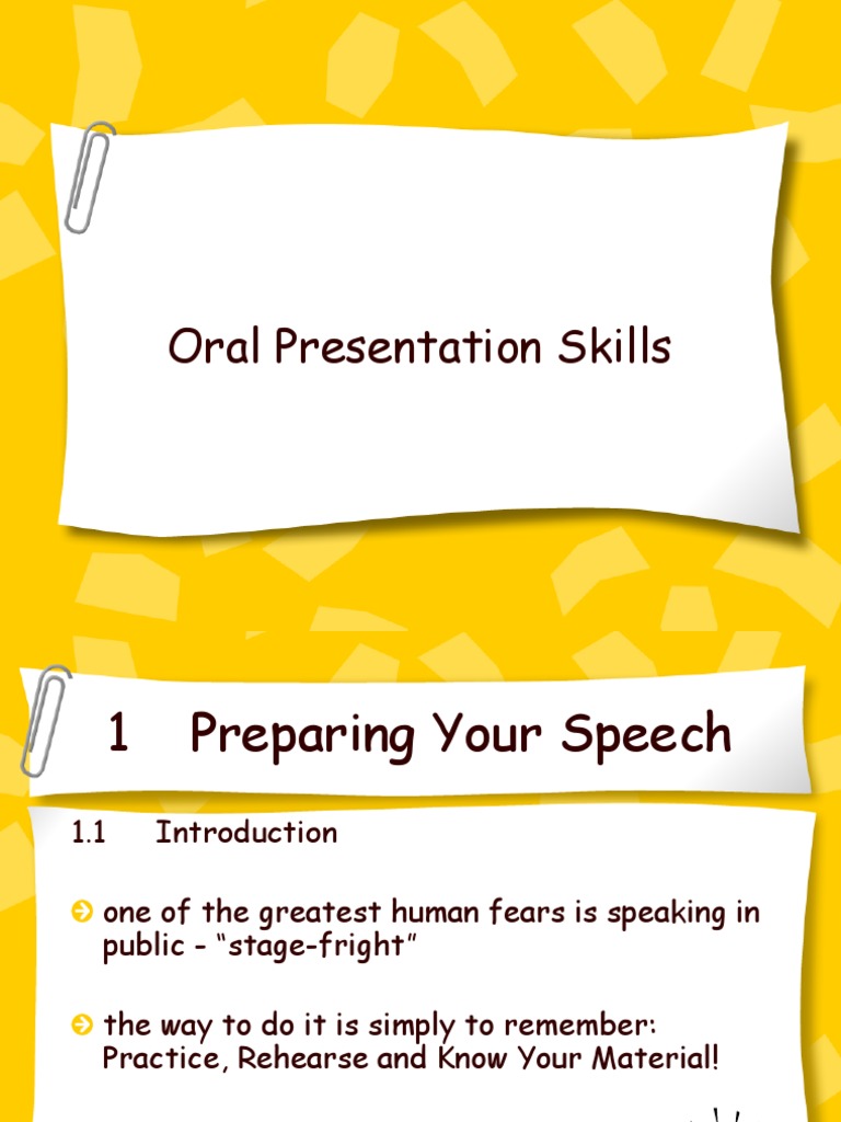 Oral Presentation | Public Speaking | Nonverbal Communication
