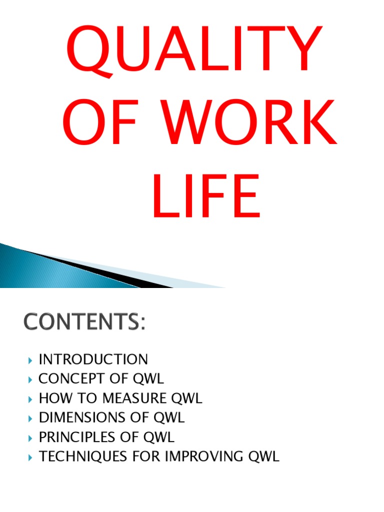 Enhancing Quality of Work Life | PDF | Competence (Human Resources ...