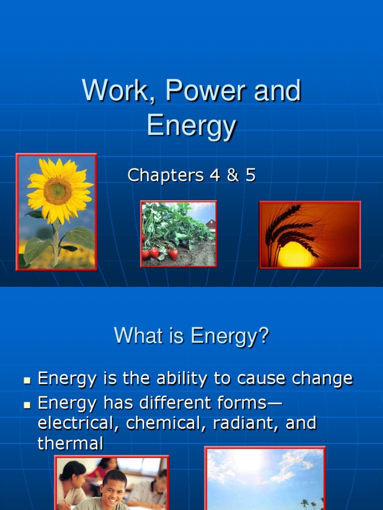 Work, Power and Energy | PDF | Lever | Potential Energy