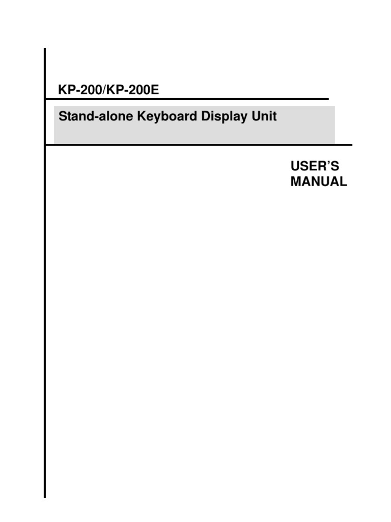 KP-200 Users Manual | PDF | Barcode | Printer (Computing)