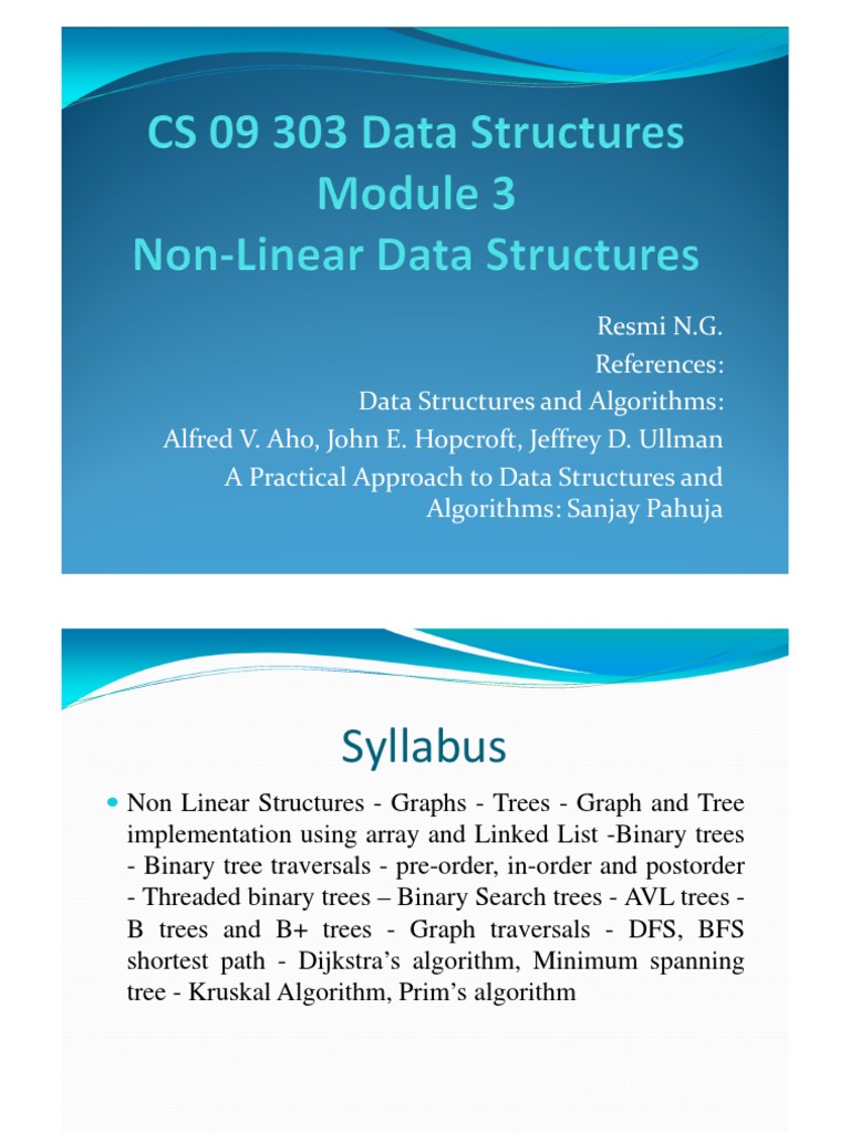 M3 - Non Linear Data Structures | PDF | Combinatorics | Mathematical ...