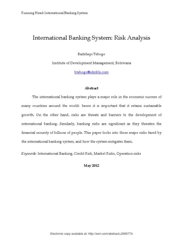 IB Risk Research Paper | PDF | Credit (Finance) | Credit Risk