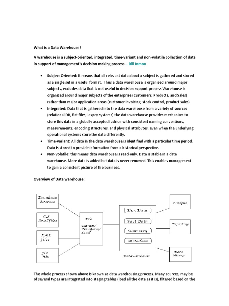 Datawarehouse Concepts | Download Free PDF | Data Warehouse | Business Intelligence