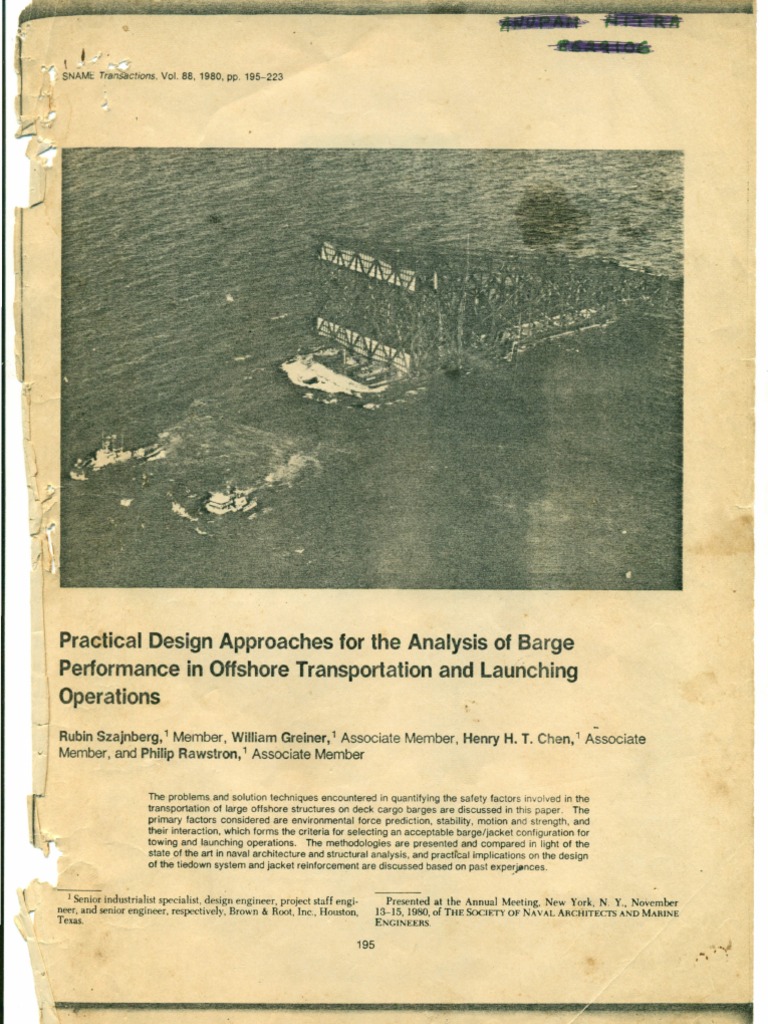 T Barge Analysis | PDF | Statistics | Naval Architecture