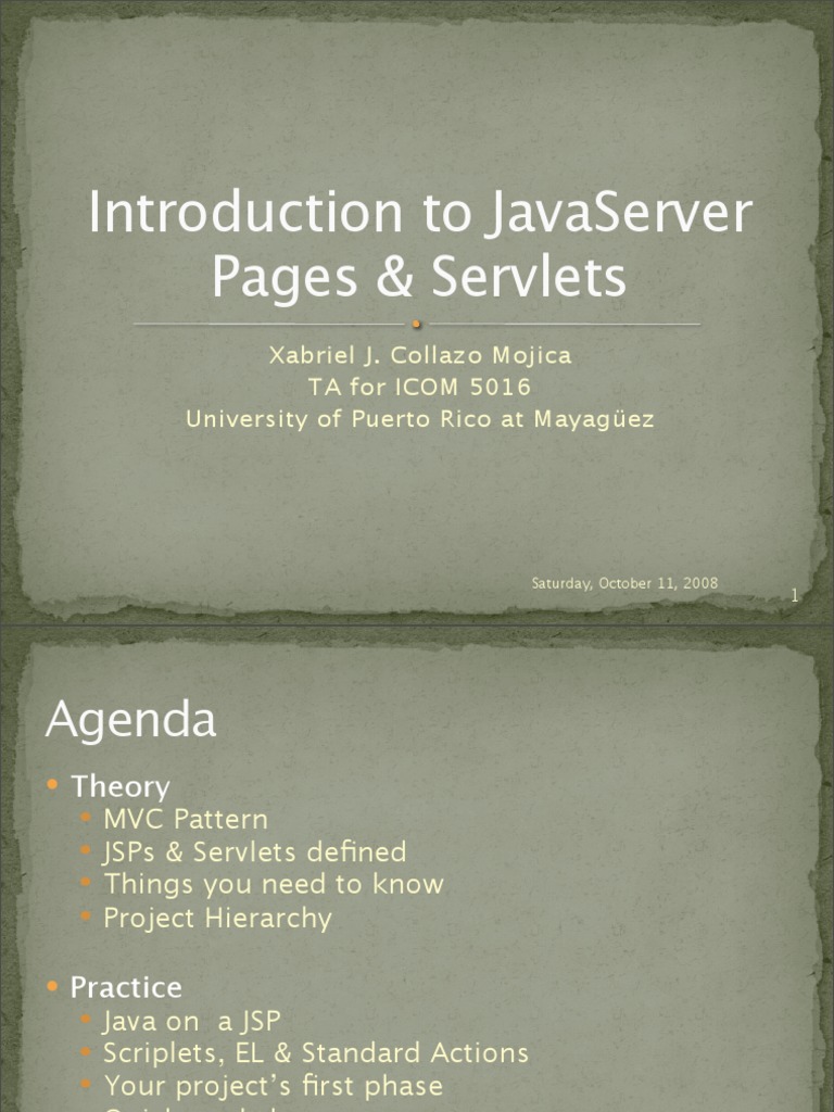 Intro To J Sps and Serv Lets | PDF | Java Server Pages | Java Servlet