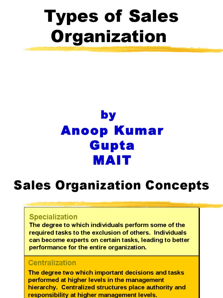 4 Sales Organization Structure | PDF | Organizational Structure | Sales