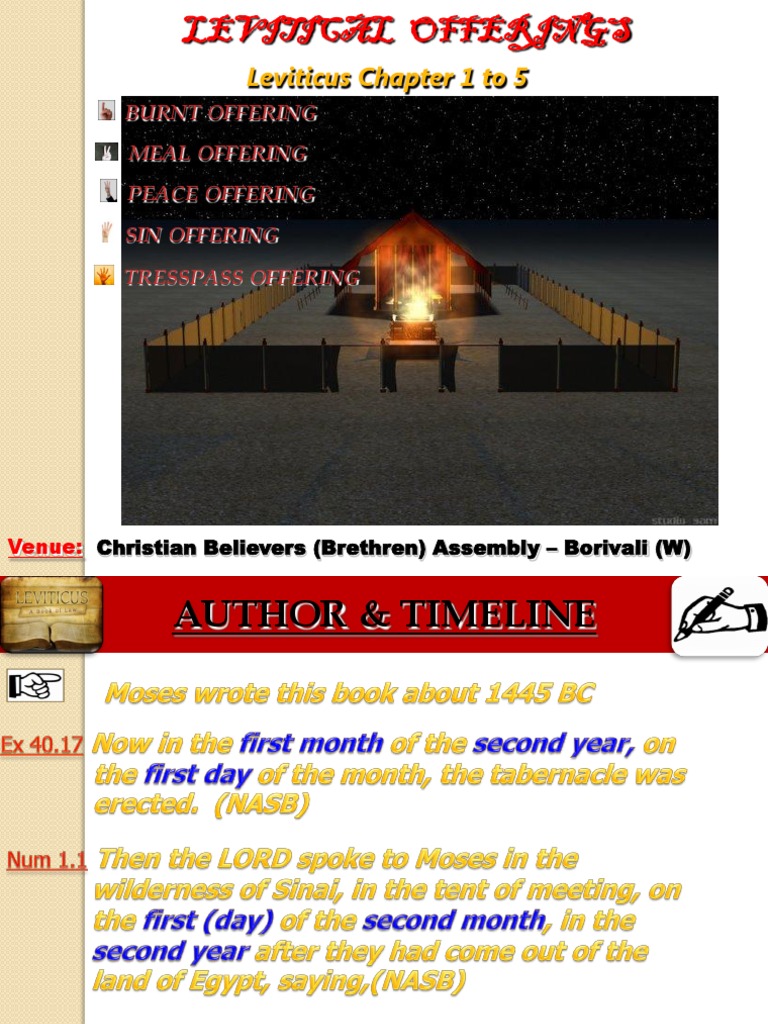 Levitical Offerings Introduction | PDF