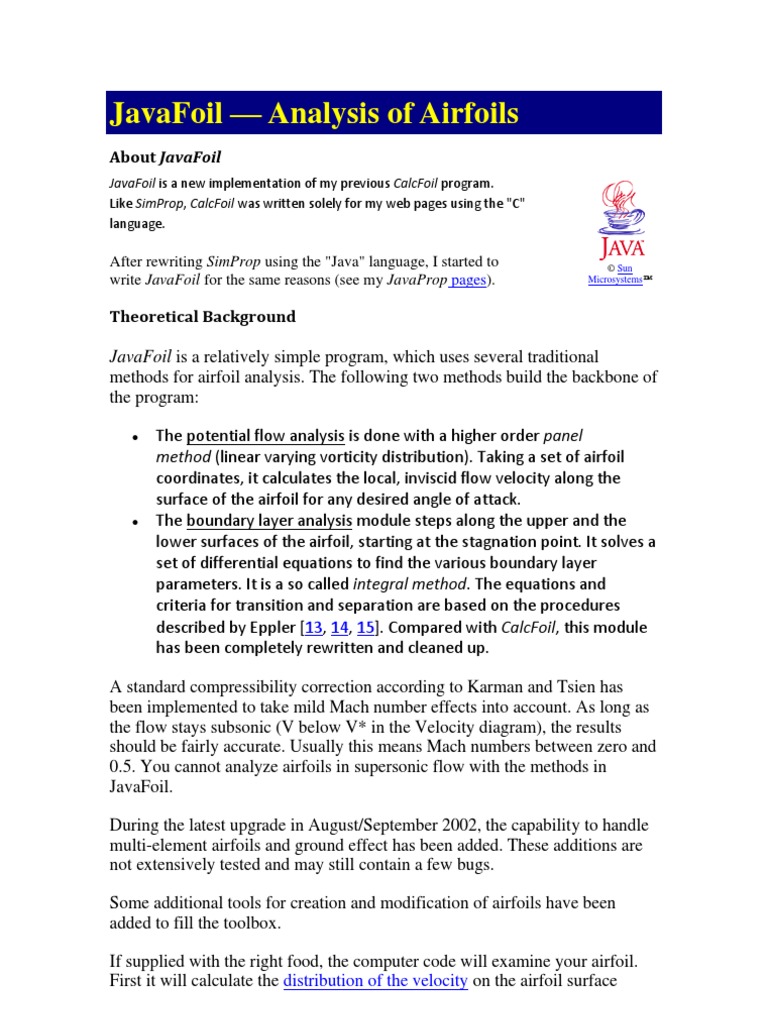 Java Foil | PDF | Airfoil | Boundary Layer