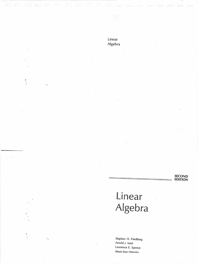 Linear Algebra (Friedberg) | PDF