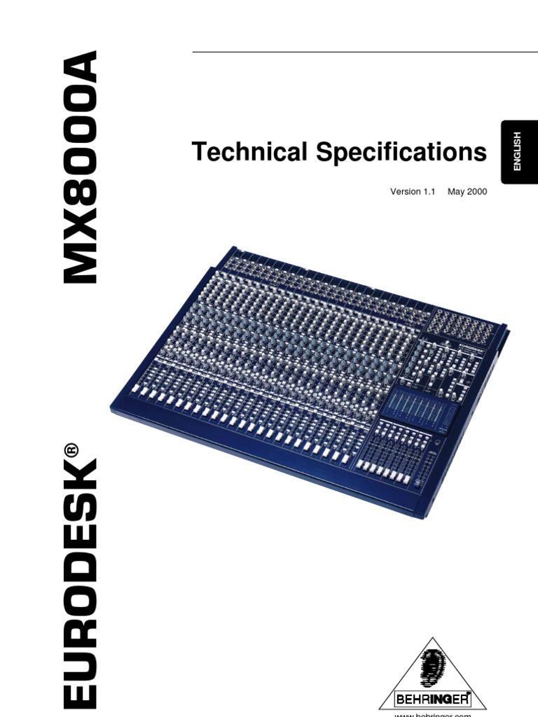 Behringer MX8000A Technical Overview | PDF | Sound Production | Decibel