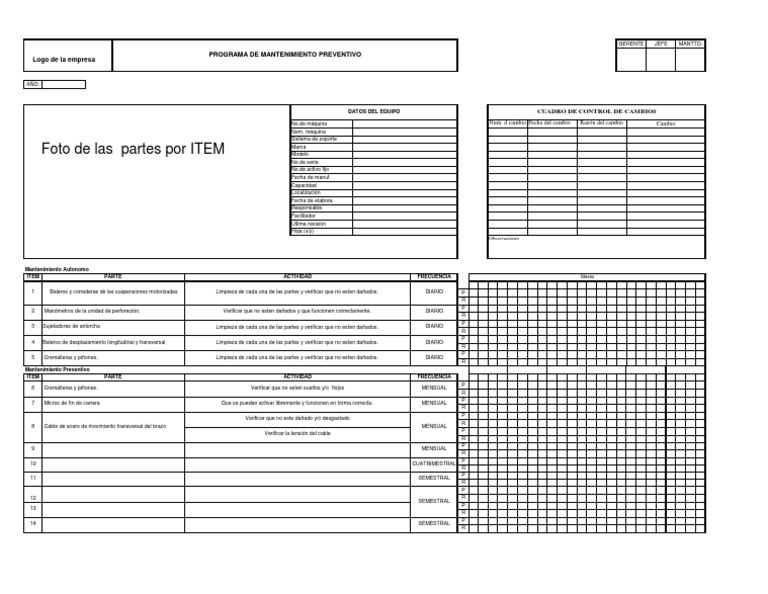 FORMATO TPM Solo | PDF