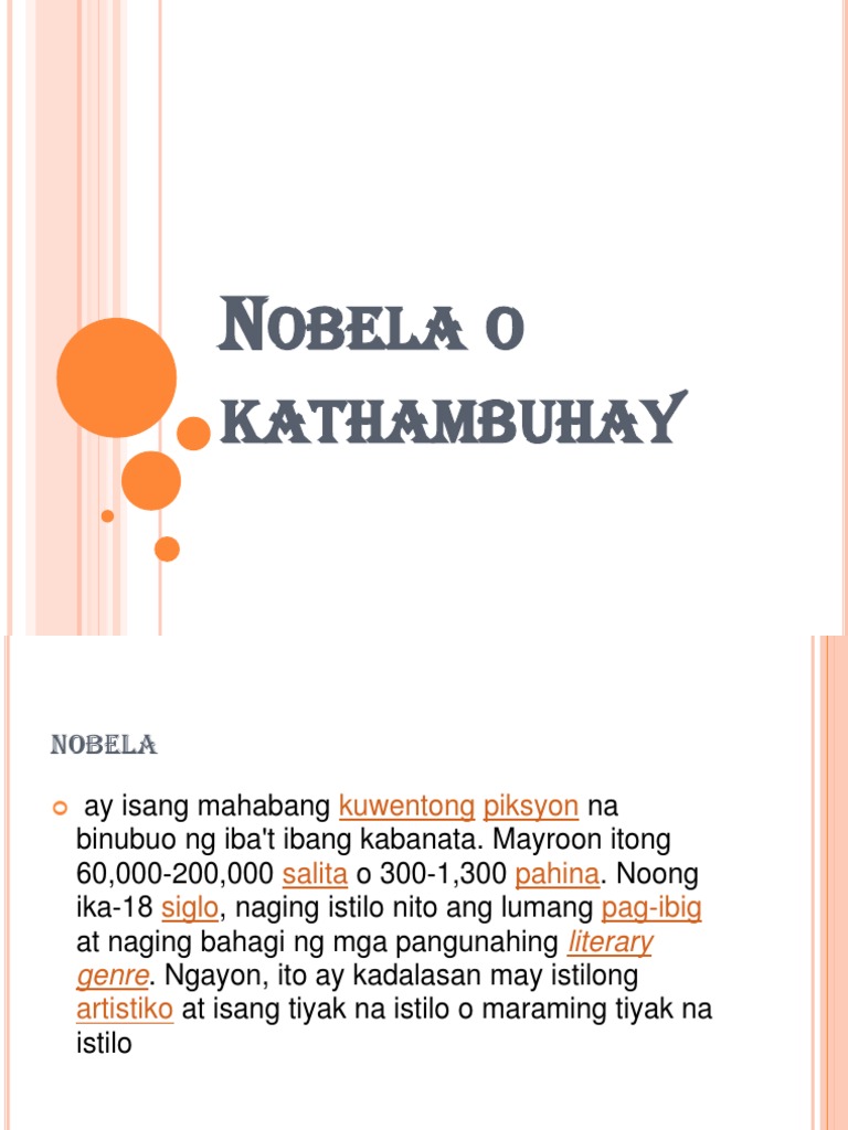 Kahulungan NG Nobela | PDF