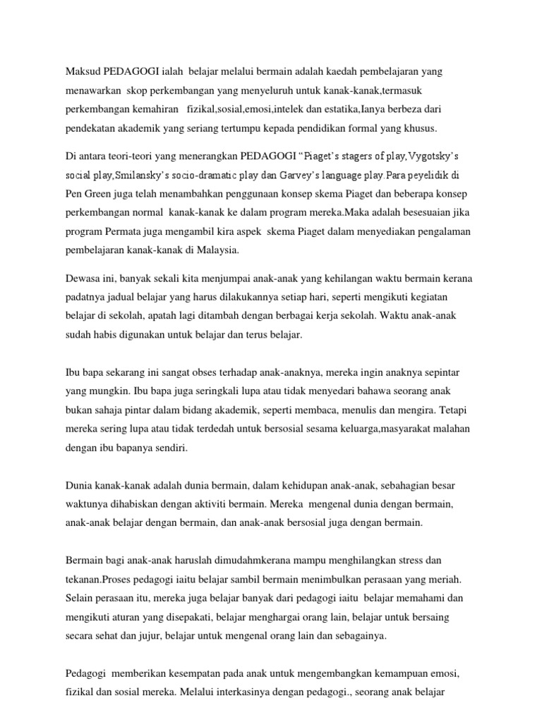 contoh aktiviti bermain sambil belajar - LewistaroYang