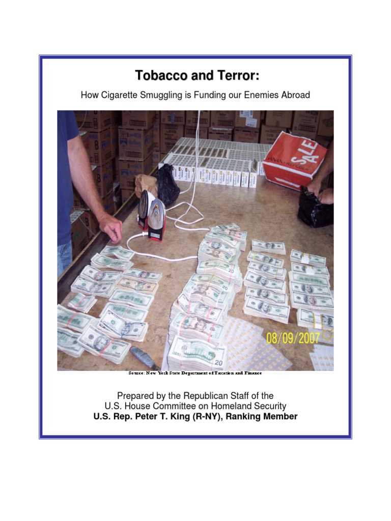 House Homeland Security Committee: Tobacco and Terror: How Cigarette ...