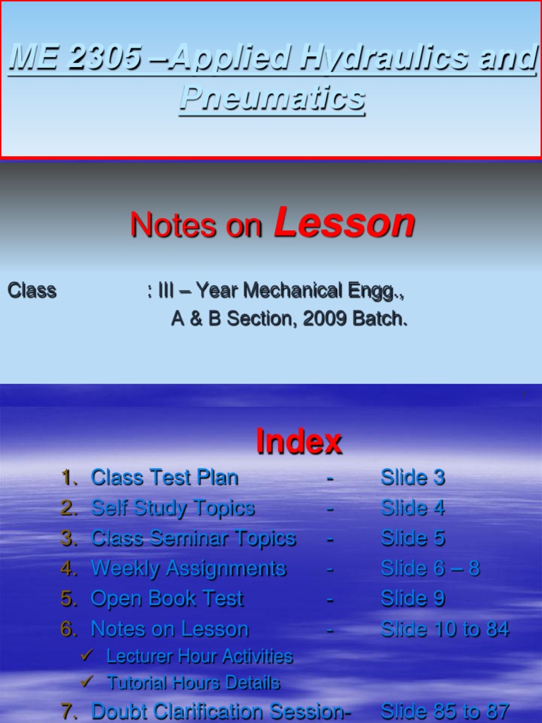 Mech Sem5 Me2305nol | PDF | Valve | Reynolds Number