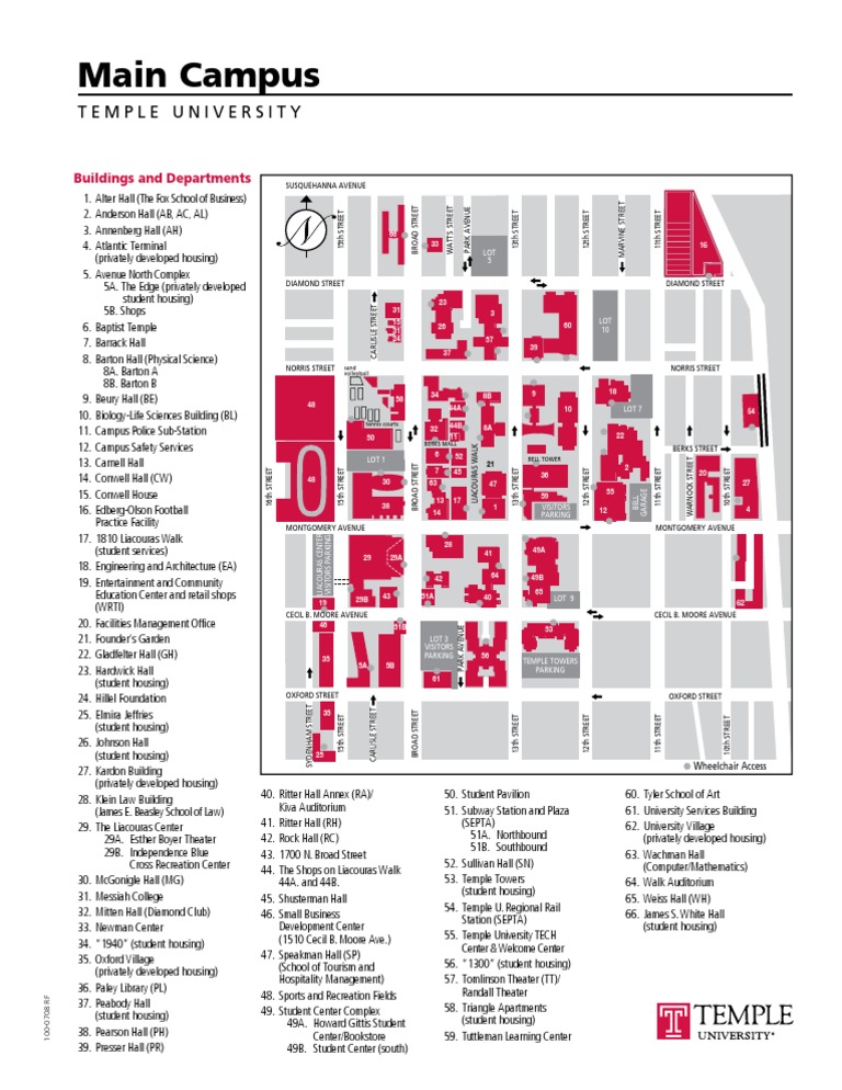 TUMain Map | PDF | Philadelphia | Higher Education