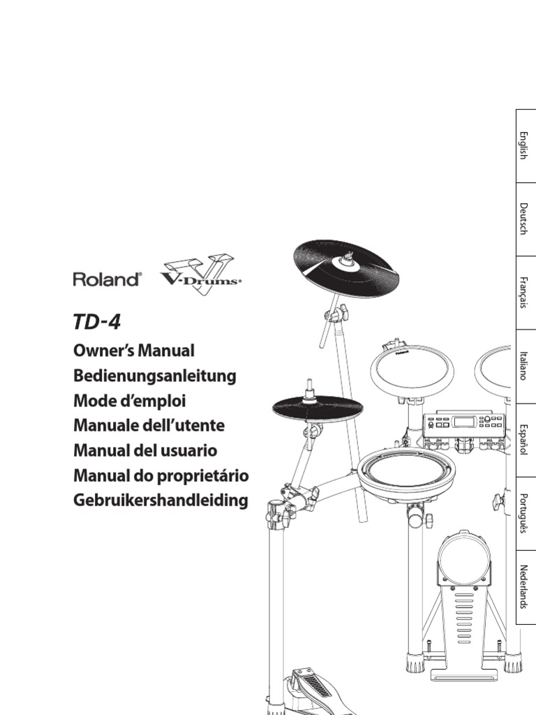 Roland TD-4 English | PDF | Drum Kit | Electrical Connector
