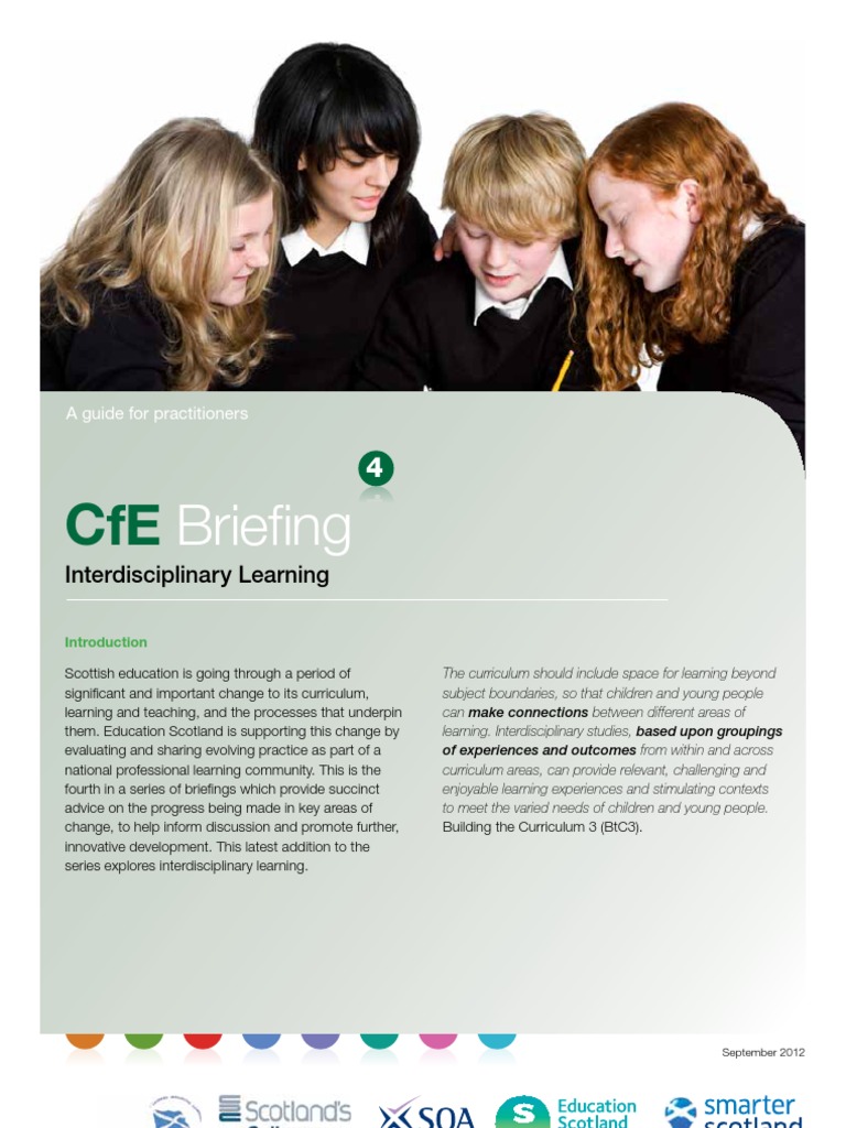 CfE Briefing 4 | PDF | Interdisciplinarity | Curriculum