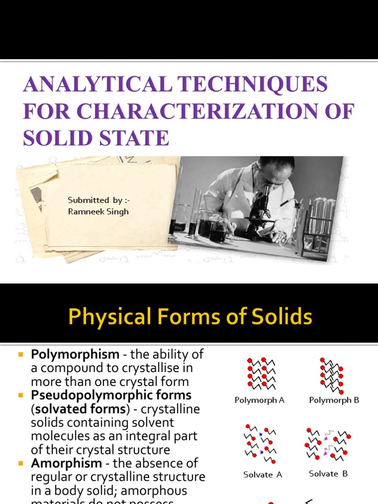 Analytical Techniques For Characterization of Solid State | PDF ...