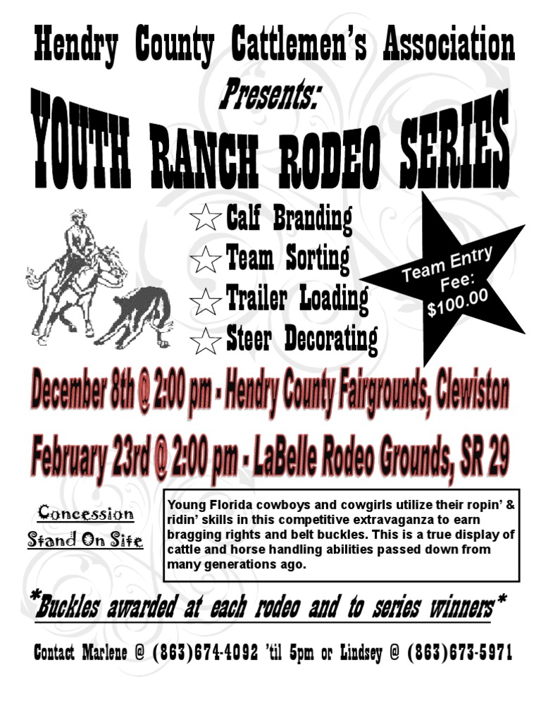 2012 Youth Ranch Rodeo Flyer | PDF | Cowboys | Ranches