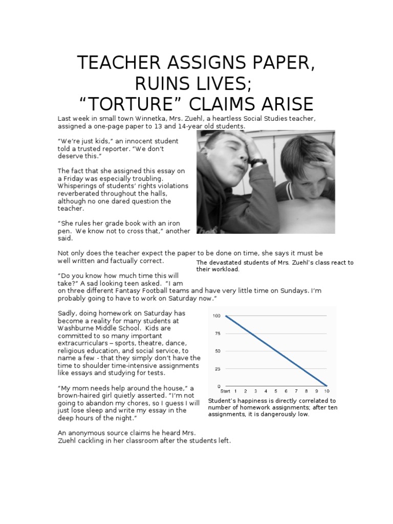 Yellow Journalism Assignment Guidelines | PDF | Homework | Newspaper ...