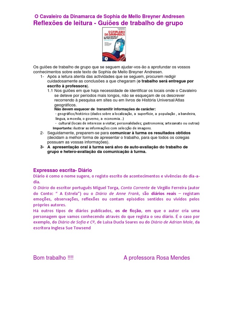 Guiões - Trabalhos de Grupo Cav. Dina. | PDF | Dante Alighieri | Roteiro