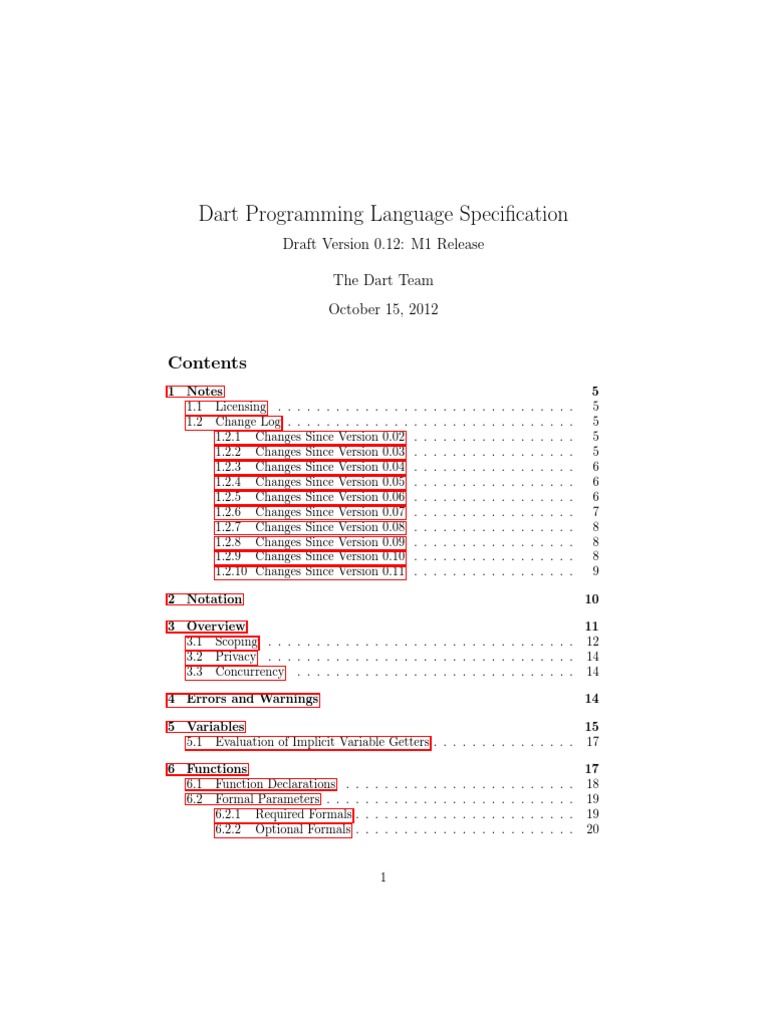 Dart Language Specification | PDF | Scope (Computer Science) | Class (Computer Programming)
