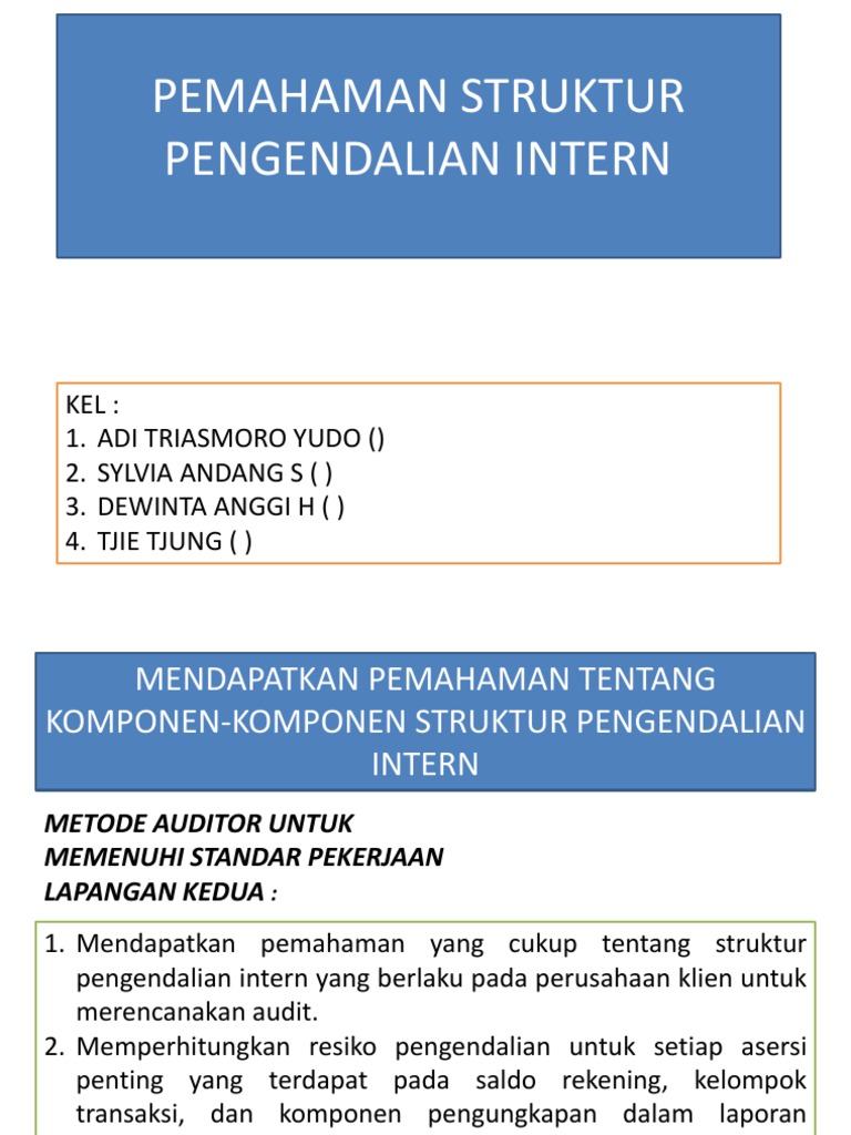 Pemahaman Struktur Pengendalian Intern | PDF