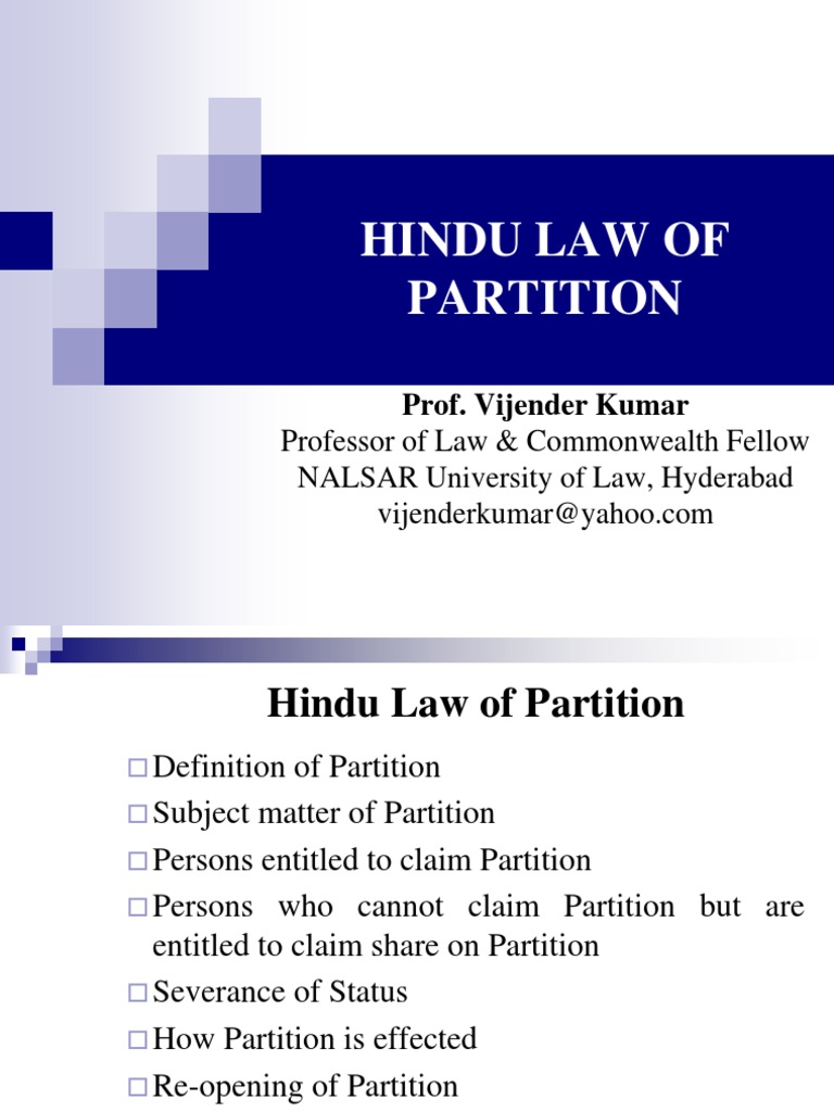 74b7hindu Law of Partition | PDF | Concurrent Estate | Lawsuit