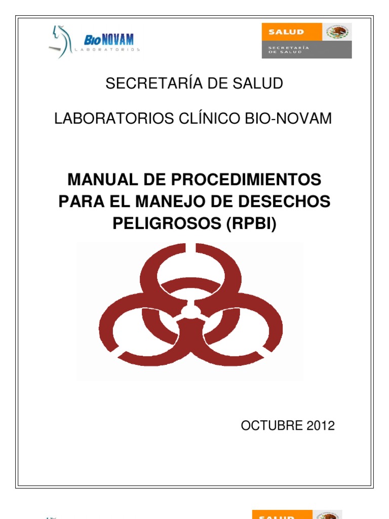 Manual RPBI (Terminado) | PDF | Residuos | Laboratorios