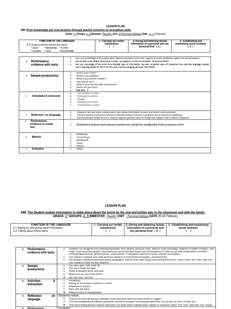 Prior Knowledge Put Into Practice Through Playful Activities To ...