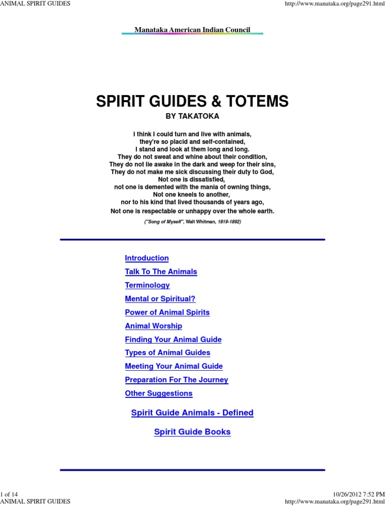 Animal Spirit Guides | PDF | Spirituality | Worship