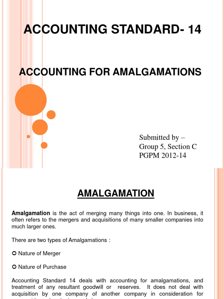 Accounting Standard - 14 | PDF | Consolidation (Business) | Goodwill ...