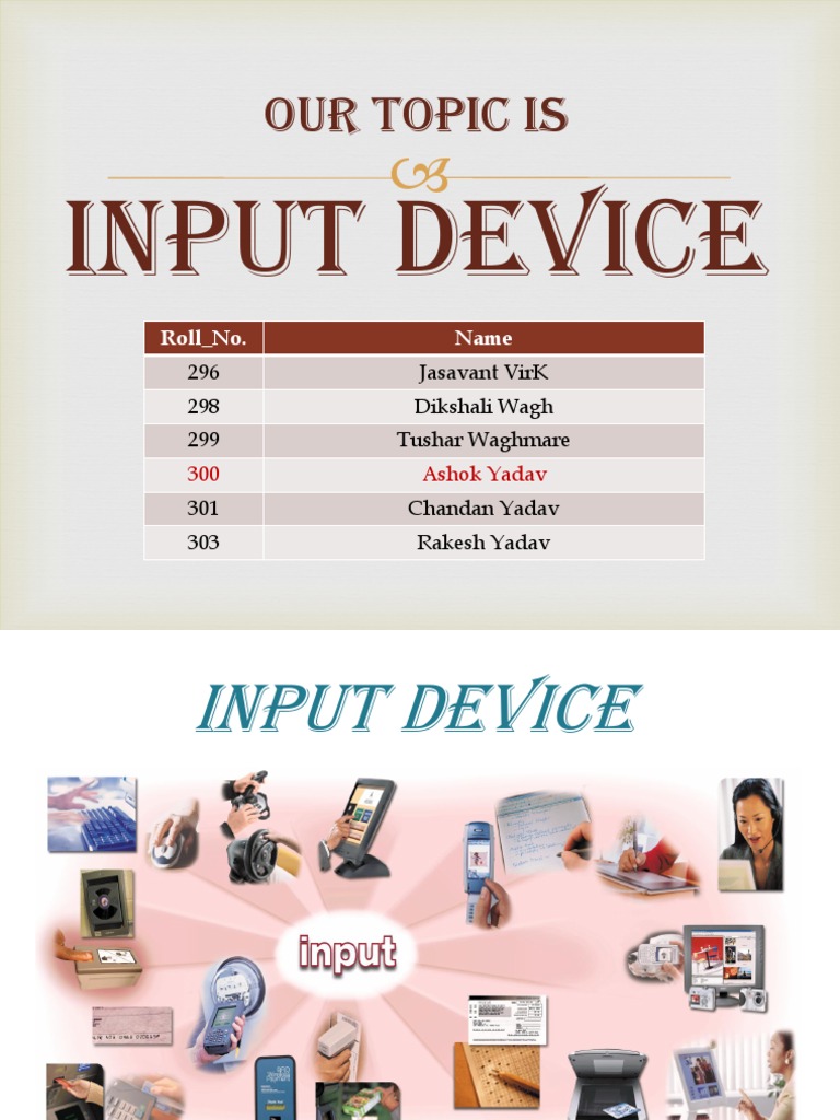 Input Device, Keyboard, Graphics Tablet, Mouse and Scanner | PDF ...