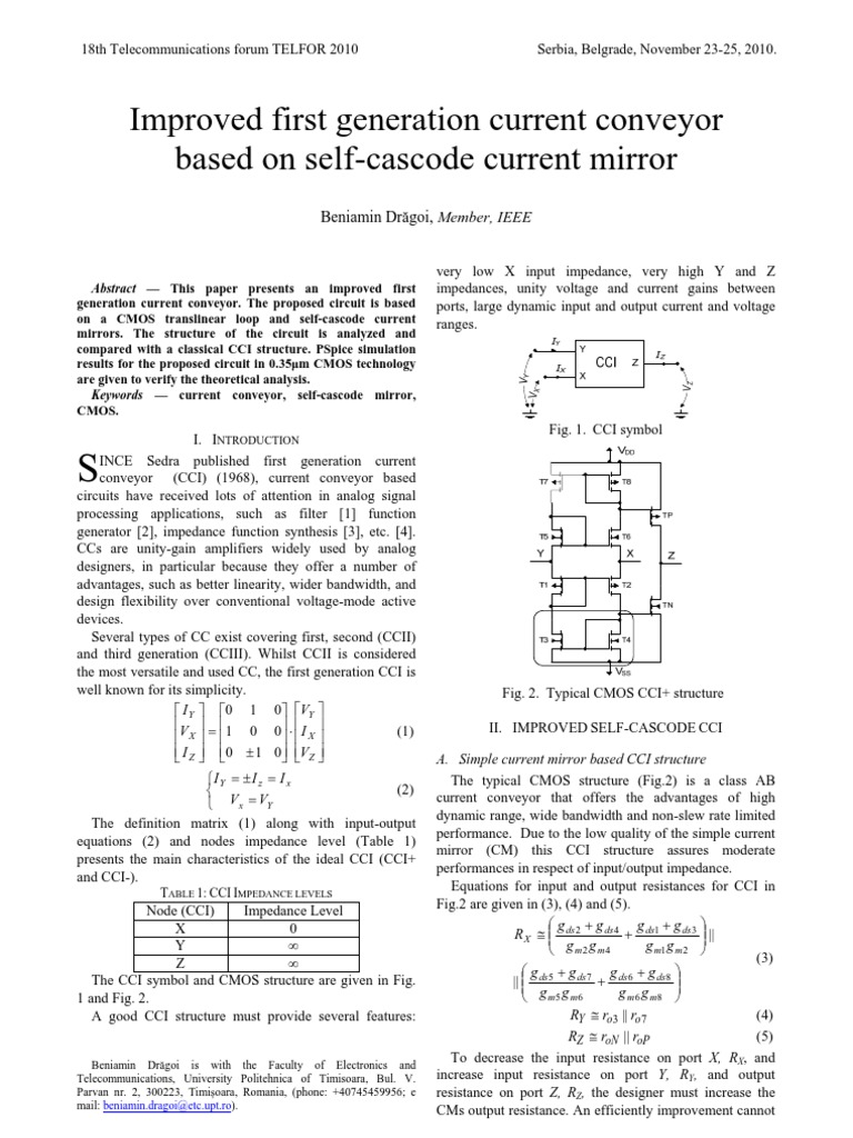 First Generation CC | PDF | Cmos | Electronic Design
