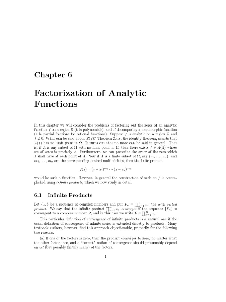 Infinite Products | PDF