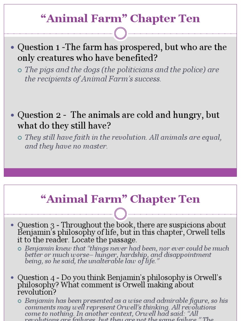 "Animal Farm Chapter 10 Analysis" | PDF | Philosophy