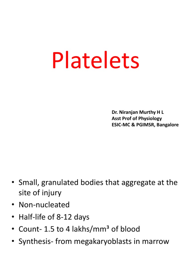 Platelets | PDF | Platelet | Coagulation