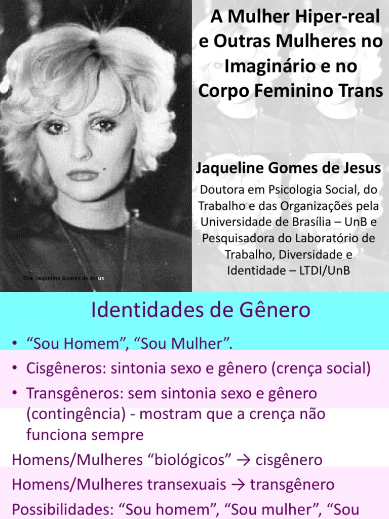 A Mulher Hiper-Real e Outras Mulheres No Imaginário e No Corpo Feminino ...