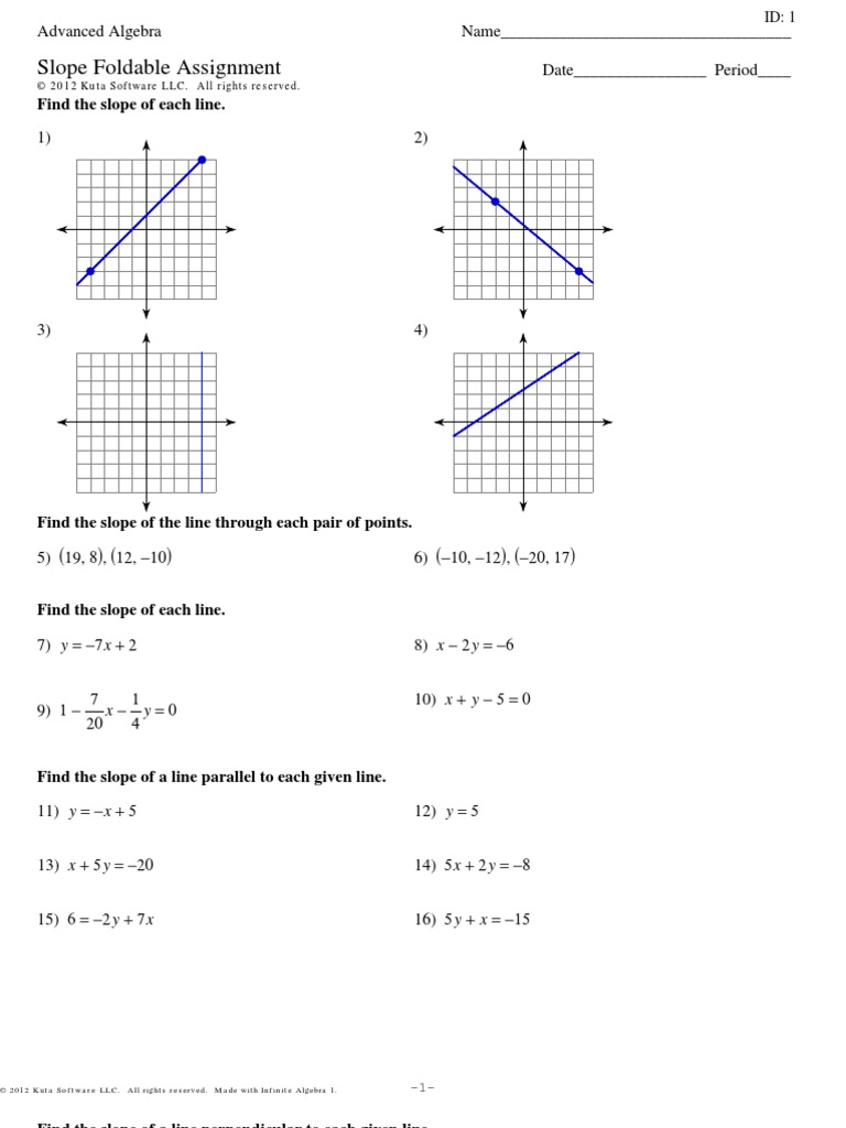 AA - Slope Foldable Assignment | PDF | Geometry | Analytic Geometry