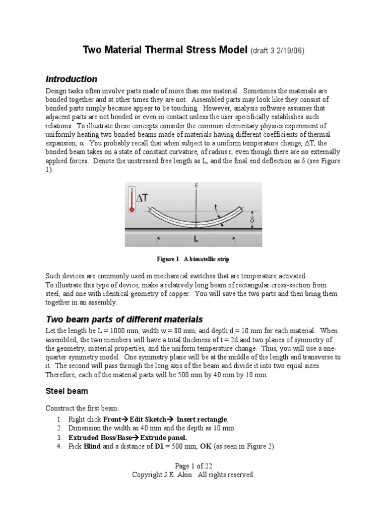 Bi Material Beam | PDF | Bending | Stress (Mechanics)