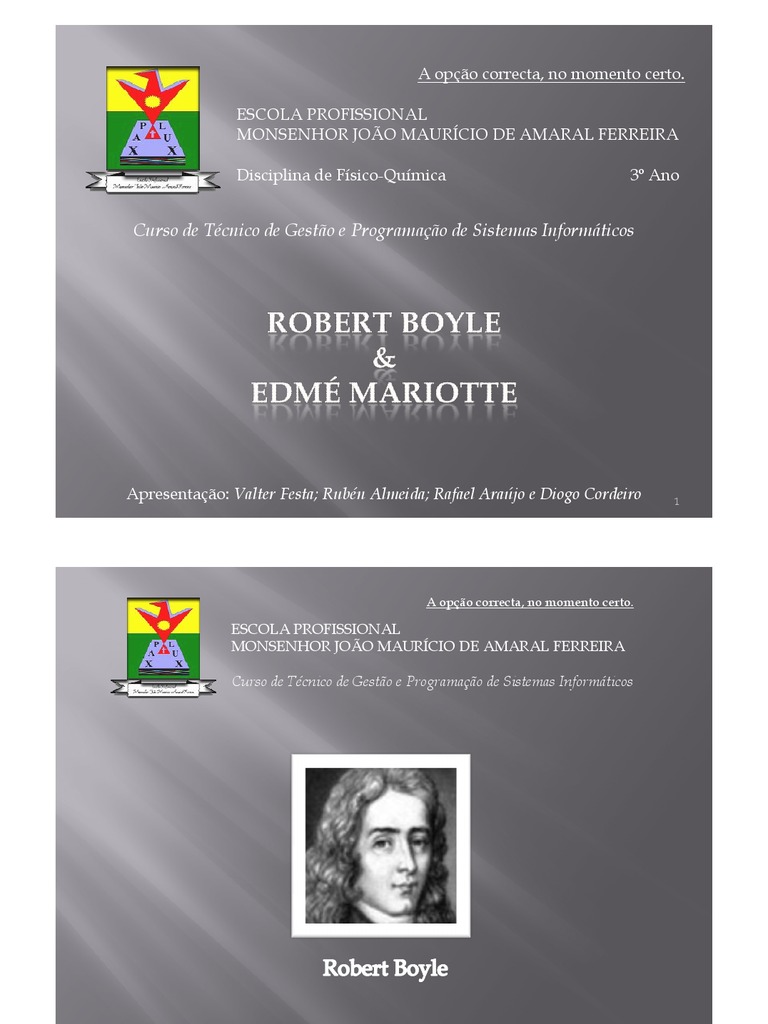 Bibliografia de Robert Boyle & Edmé Mariotte | PDF | Ciências Físicas ...