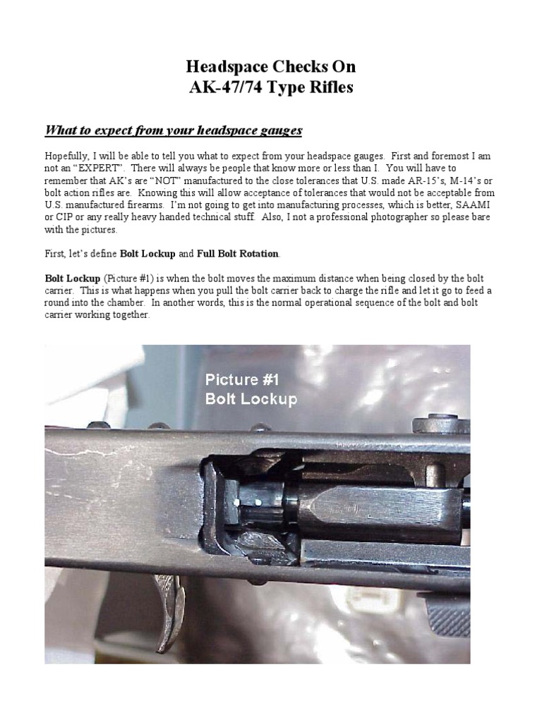 AK-47, AK-74 Headspace Checks | PDF | Ammunition | Firearm Components