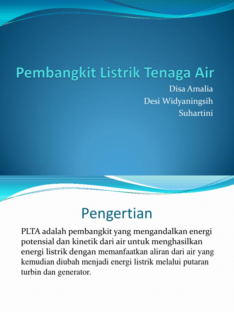 Jenis dan Komponen PLTA | PDF | Sains & Matematika